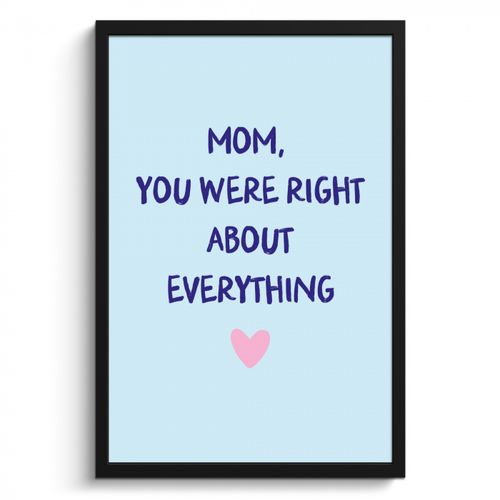 Poster in lijst - Moeder - Quote - Blauw - 25% Korting! | Kitchenyeah